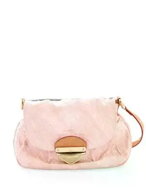 LOUIS VUITTON Sunset Handbag Remix Monogram Denim Clutch Bag - Pink