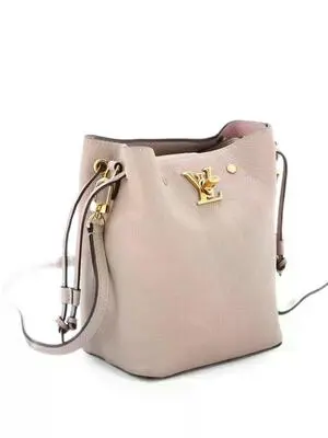 LOUIS VUITTON Lockme Leather Nano Bucket Bag