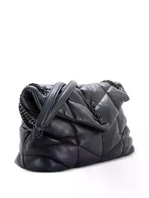 Saint Laurent Loulou Puffer Quilted Leather Medium Shoulder Bag - Black