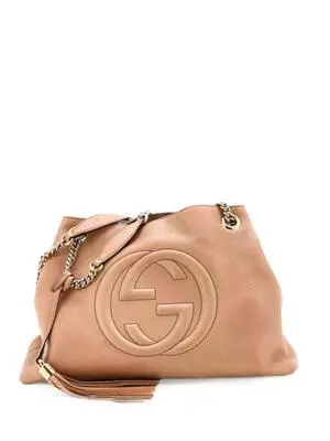 Gucci Soho Chain Strap Leather Medium Shoulder Bag - Neutrals