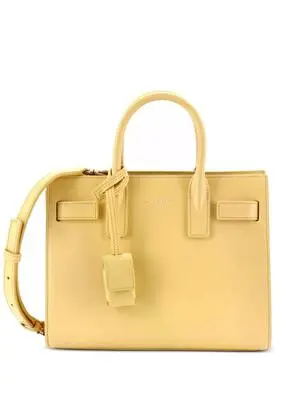 Saint Laurent Sac De Jour Leather Nano Tote Bag - Yellow