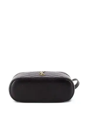 Saint Laurent Gaby Zip Around Vanity Bag Quilted Leather Mini Satchel