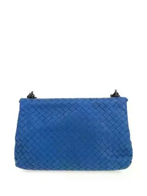 Bottega Veneta Olimpia Intrecciato Shoulder Bag - Blue