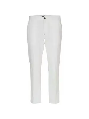 Isaia Belt-loop Tailored Trousers - White