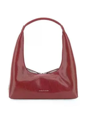 MARGESHERWOOD Hobo Crinkled Leather Shoulder Bag - Red
