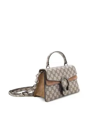 Gucci Dionysus Convertible Top Handle Bag Gg Coated Canvas Small Satchel