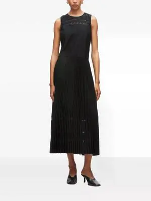 3.1 Phillip Lim Pleated A-line Lace-insert Midi Dress