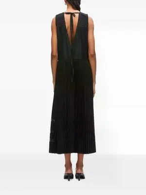 3.1 Phillip Lim Pleated A-line Lace-insert Midi Dress