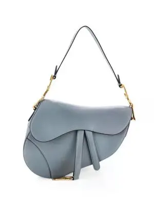 Dior Saddle Handbag Leather Medium Shoulder Bag - Blue