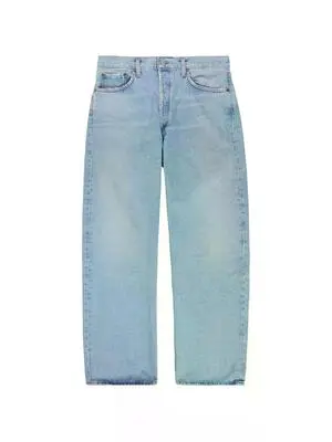 AGOLDE Afton Faded-effect Straight-leg Jeans - Blue