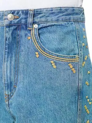 MARANT Jorian Embellished Barrel Leg Jeans