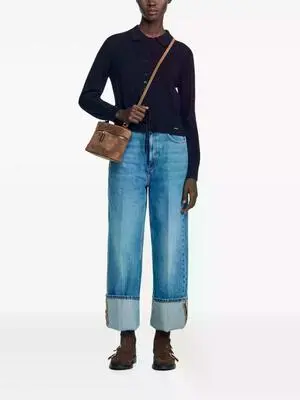 Sandro Pointelle-knit Drawstring Cardigan