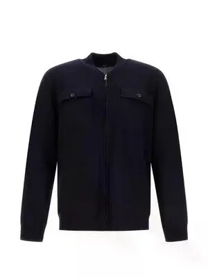 Herno Zip-up Wool Cardigan - Blue