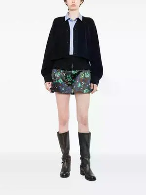 Sacai Layered-design V-neck Cardigan - Black