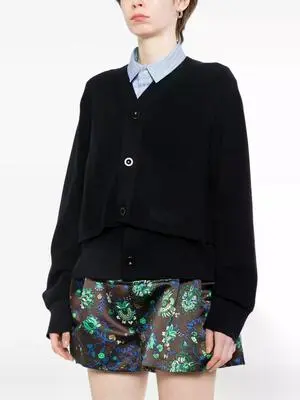 Sacai Layered-design V-neck Cardigan