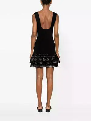 Sandro Stud-embellished Ruffled Dress
