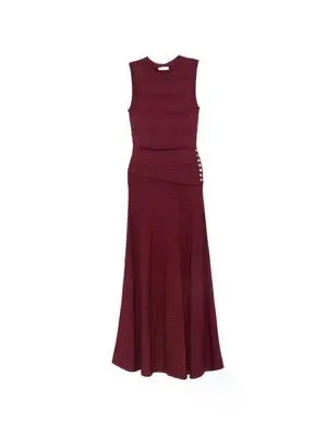 Sandro Button-embellished Maxi Dress - Red