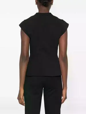 Sandro Sleeveless Button-fastening Peplum Top