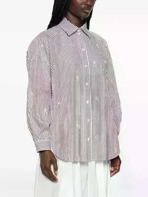 Sandro Brendana Striped Crystal-embellished Shirt