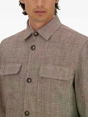 Herno Check-pattern Pocket-details Linen Jacket