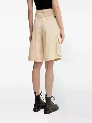 Alpha Industries Cargo Shorts With Button Fly And High Waist