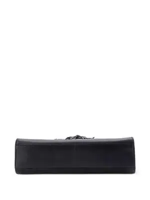 Gucci Leather Medium Shoulder Bag With Chain Strap - Black