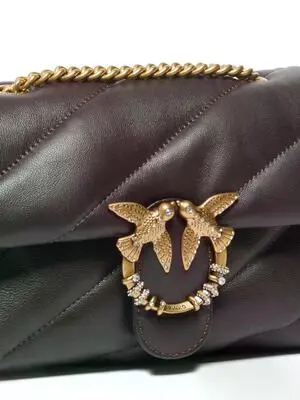 Pinko Quilted Love Birds Crossbody Bag