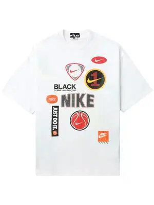 Comme Des Garçons X Nike Logo-print Cotton T-shirt - White