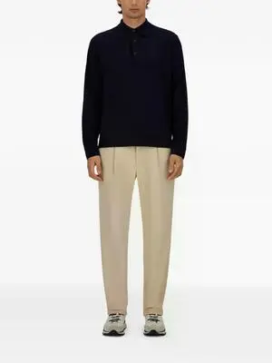 Herno Long-sleeved Polo Shirt - Blue