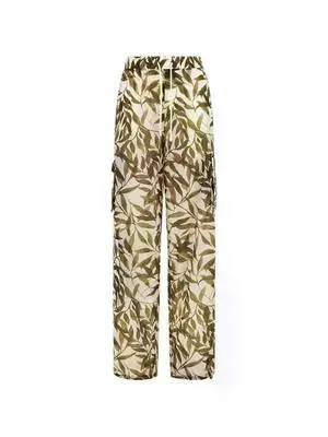 Herno Floral-print Straight-leg Trousers - Neutrals