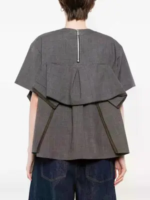Sacai Ruffled Short-sleeve Top