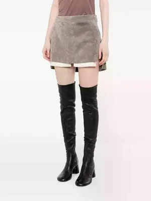 Rick Owens Suede Side-slit Skirt