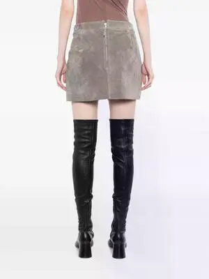Rick Owens Suede Side-slit Skirt