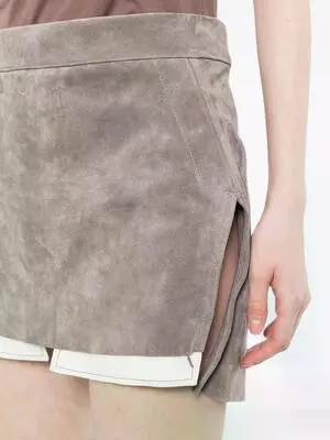 Rick Owens Suede Side-slit Skirt