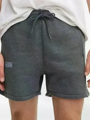 American Vintage Drawstring Logo Shorts - Grey