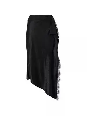 Pinko Lace-trim Asymmetric Skirt - Black