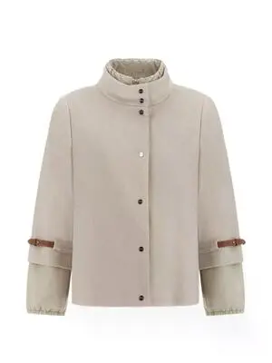 Herno Leather-cuff Jacket