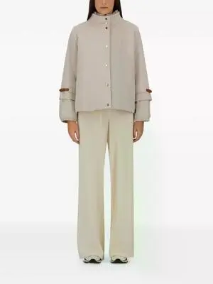 Herno Leather-cuff Jacket