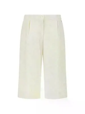 Herno Tweed Turn-up Shorts - Neutrals