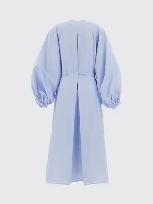 Loulou De Saison Long Sleeve Button-up Midi Dress - Gnawed Blue