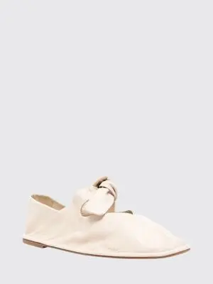 Hereu Ballet Flats With Knot Detailing - Cream