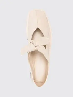 Hereu Ballet Flats With Knot Detailing - Cream
