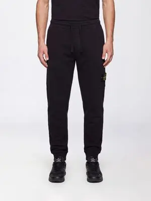 Stone Island Logo Patch Sweatpants - Black