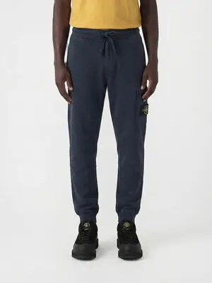 Stone Island Logo Patch Sweatpants - Blue