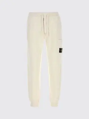 Stone Island Logo Patch Sweatpants - White