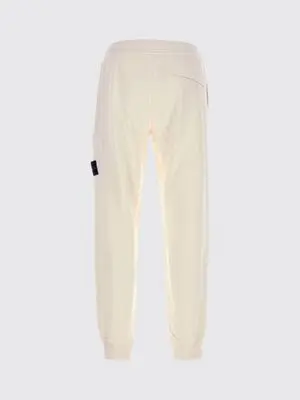 Stone Island Logo Patch Sweatpants - White