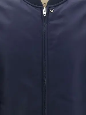Valentino Garavani Waterproof Nylon Bomber Jacket With Vlogo Signature