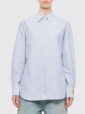 GOLDEN GOOSE Striped Button-up Shirt - Sky