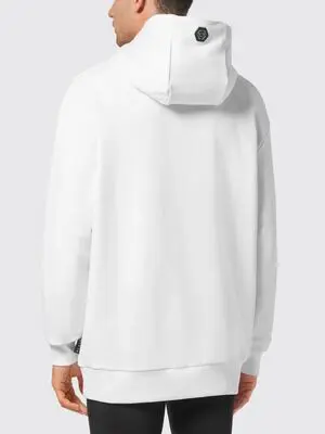 Philipp Plein Oversized Cotton Hoodie With Skull Print