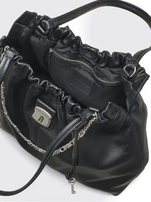 Marc Jacobs Cristina Draped Lambskin Leather Shoulder Bag - Black